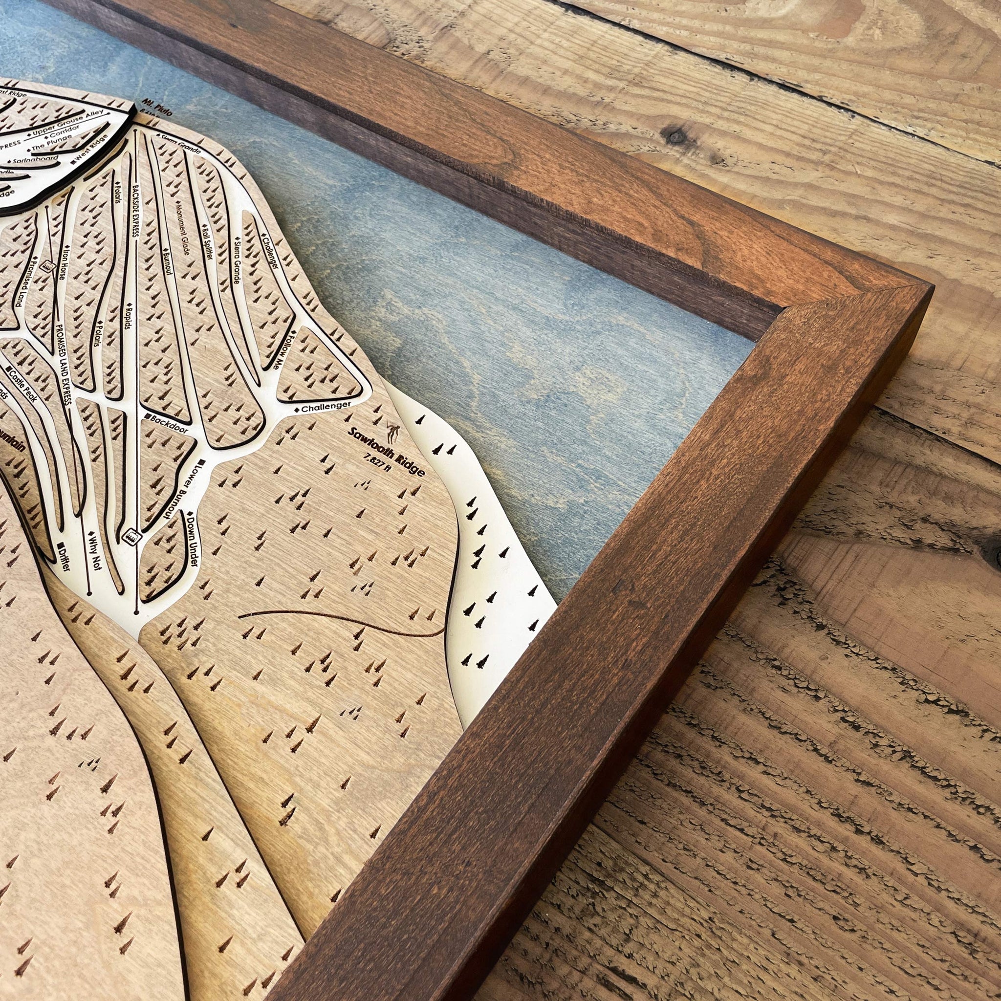 Northstar Ski Resort California Ski Trail Map | 3D Wood Ski Resort Map